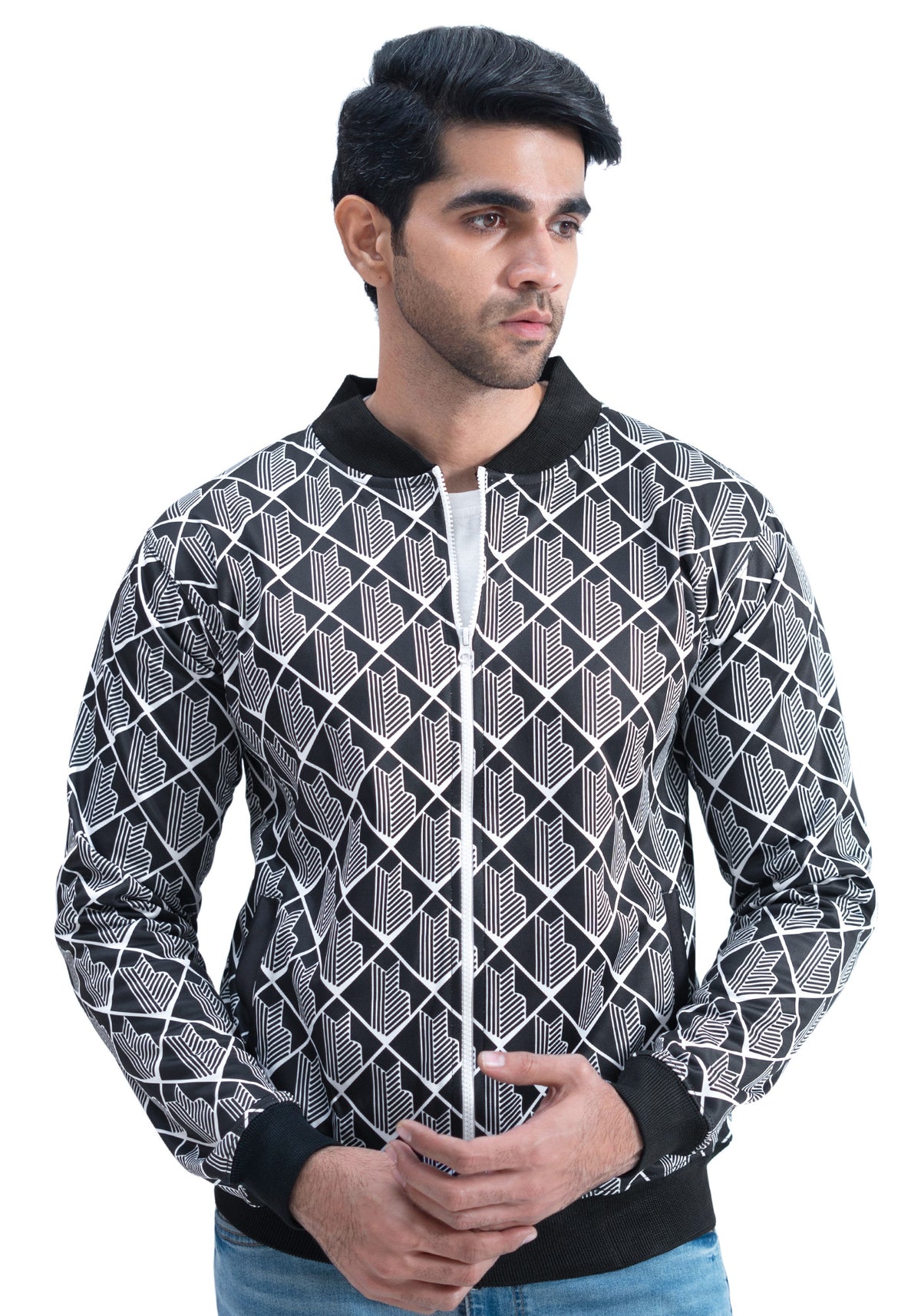 Sublimation Print Black Men Jacket – Oxford Store