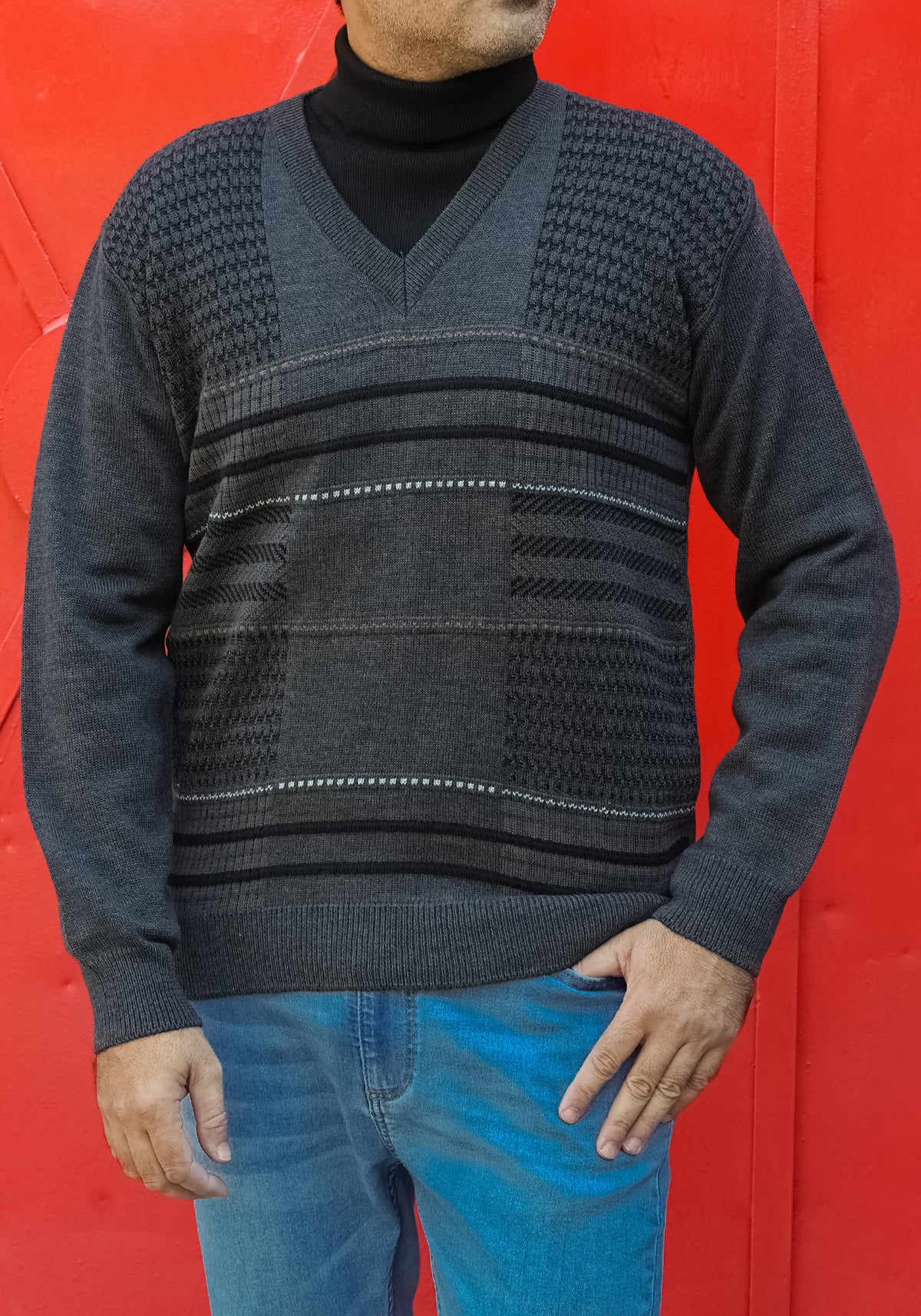 Merino Blend Wool Design Pullover – Oxford Store